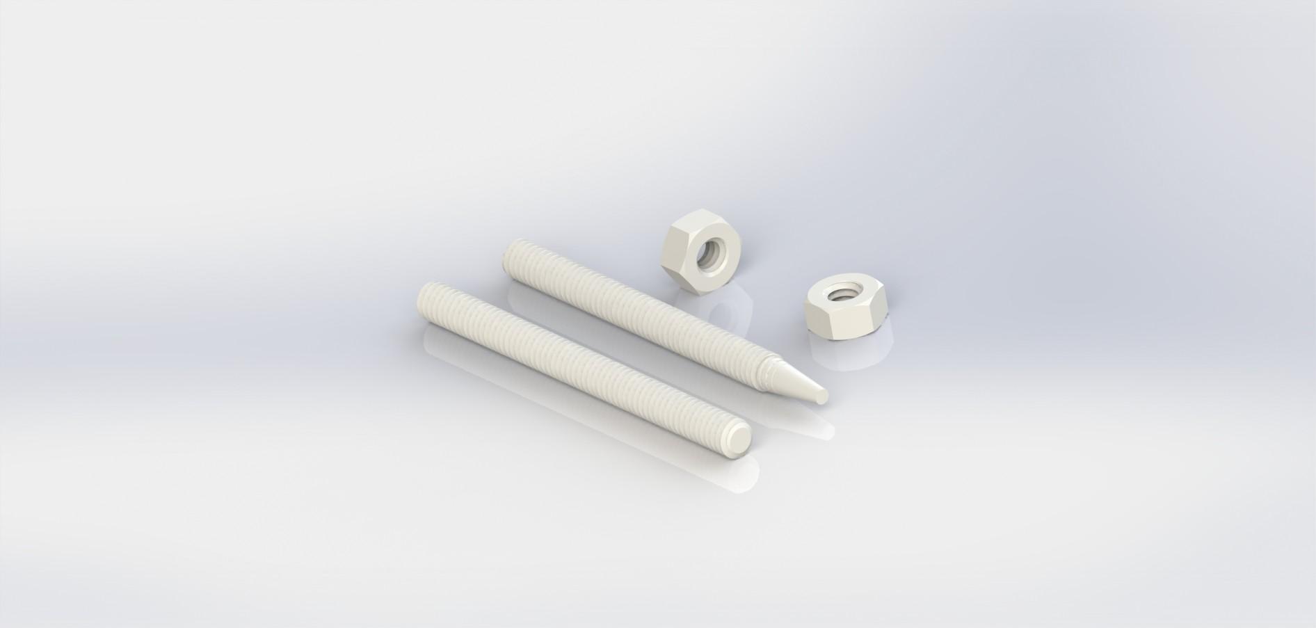 Threaded Push Rod & Nut - Standard Length 2.70" | Cortek